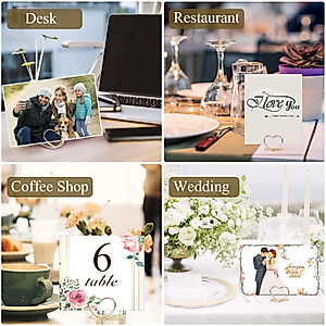 30Pcs Gold Place Card Holders for Weddings Table Card Holders Picture Holder Heart Name Card Holder Metal Place Cards for Table Setting (Heart)