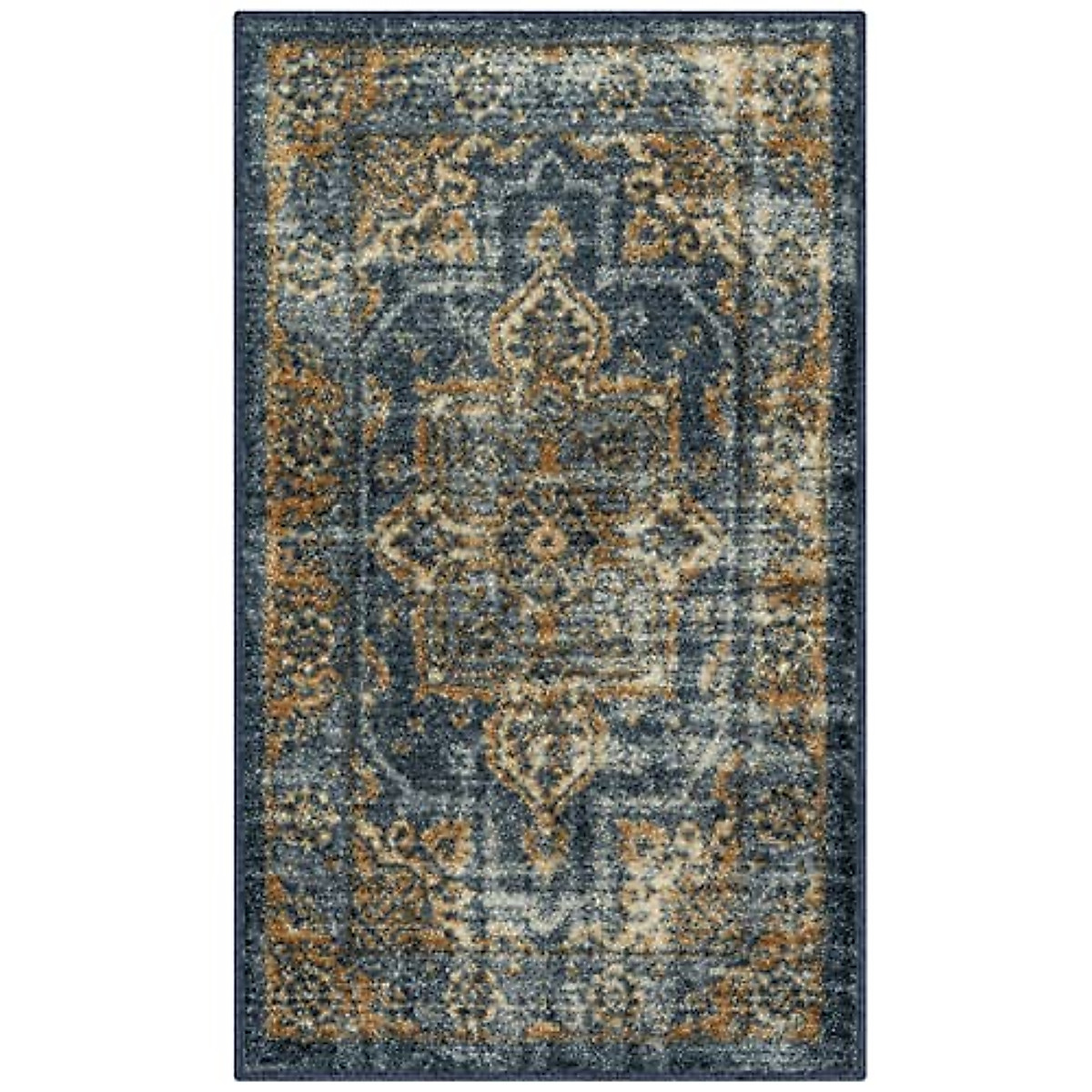 Maples Rugs Ava Traditional Tapestry Kitchen Rugs Non Skid Accent Area Carpet [Made in USA], Persian Gold, 1'8 x 2'10