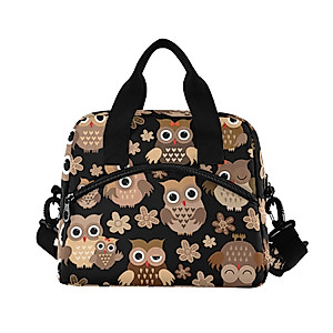 ALAZA Women's Multicolor Oxford Cloth Lunch Bag with Shoulder Strap, 11.4Lx7.1Wx9.5H Inch