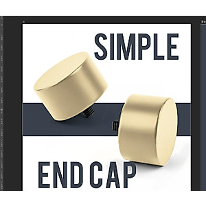 Zeerobee Curtain Rods for Windows 66 to 120, 1 Inch Gold Curtain Rod Set, Heavy Duty Drapery Rods with Adjustable Curtain Rods, Outdoor Modern Curtain Rod with Simple End Caps, 32"-120", Gold