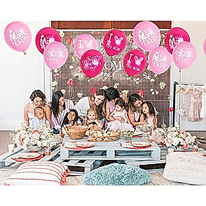 Happy Mother's Day Balloons Party Decorations Supplies - 48PCS Latex 12inch Mothers Day Party Supplies - Best Mom Ever Party Decorations