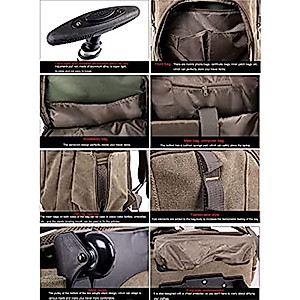 Wheeled Backpack, Waterproof Backpack ,14 inch Laptop Backpack with Wheels, Trolley Luggage Suitcase Compact Business Computer Bag,Rolling Backpack, Military Green (22in)