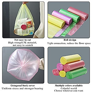 Kyraton Small Trash Bags 240 Counts, 4 Gallon Garbage Bags, Leak Proof Plastic Waste Bags 12 Rolls for Kitchen, Bathroom, Bedroom, Office, Poolside, Garden