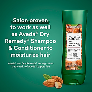 Suave Shampoo and Conditioner Set, Almond & Shea Butter - Moisturizing Shampoo & Conditioner, Dry Hair Treatment, Scented, 12.6 Oz Ea (2 Piece Set)