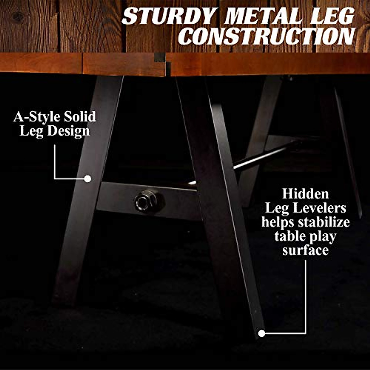 Barrington Billiards 9' Allendale Shuffleboard Table With Scratch-Resistant Playfield and 8 Puck Set