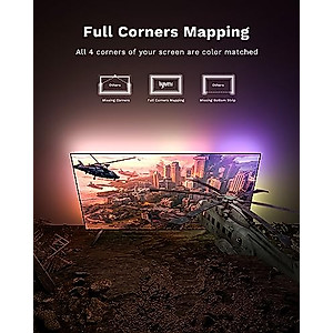 Lytmi Fantasy 3 TV Backlight Kit HDMI 2.1 with Sync Box Wi-Fi Backlight for 55~60 inch 8K 60Hz TV Color Sync Lights Compatible with Alexa & Google Assistant, App Control, Music Sync