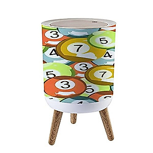 SHL96PZGX Nordic Style Trash Can Seamless Billiards Push Top Trash Can with Lid Scandinavian Modern Garba Color