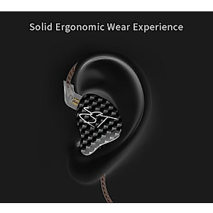 YINYOO Easy KZ ZST Hybrid Banlance Armature with Dynamic in-Ear Earphone 1BA+1DD HiFi Headset (ZST no mic)