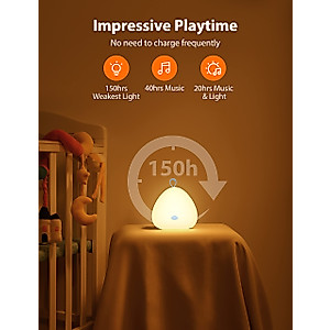 sympa White Noise Machine - Portable Sound Machine with Night Light, Baby Sound Machine for Kids, Travel Sound Machine for Sleeping, Nursery Night Light for Breastfeeding, Up to 150H, Blue