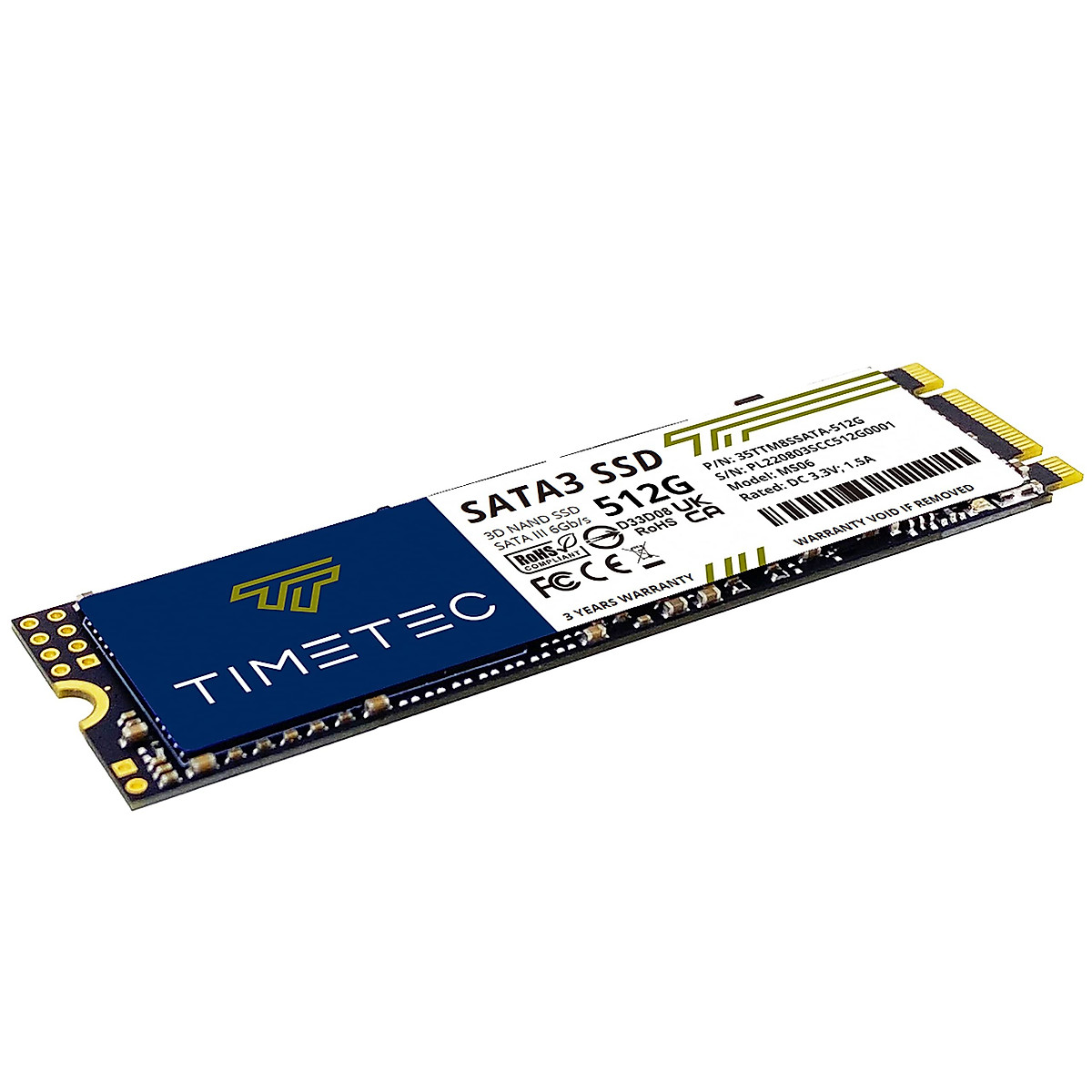 Timetec 512GBx2 (2 Pack) SSD 3D NAND SATA III 6Gb/s M.2 2280 NGFF 256TBW Read Speed Up to 550MB/s SLC Cache Performance Boost Internal Solid State Drive for PC Computer Laptop and Desktop