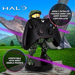 Cable Guys - Halo Figures Master Chief Infinite Gaming Accessories Holder & Phone Holder for Most Controller (Xbox, Play Station, Nintendo Switch)