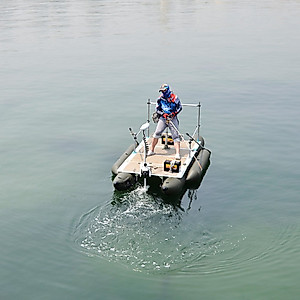 AQUOS Haswing White 12V55LBS 48inch Bow Mount Trolling Motor with Remote Control, Wired Foot Control, Quick Release Bracket for Inflatable Boat Bass Boat Aluminum Boat Fishing Freshwater/Saltwater