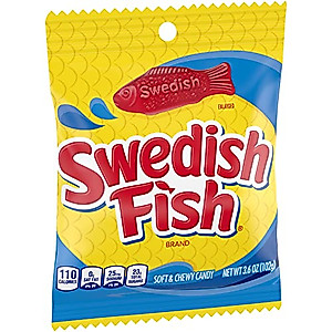 SWEDISH FISH Soft & Chewy Candy, 12 - 3.6 oz Bags