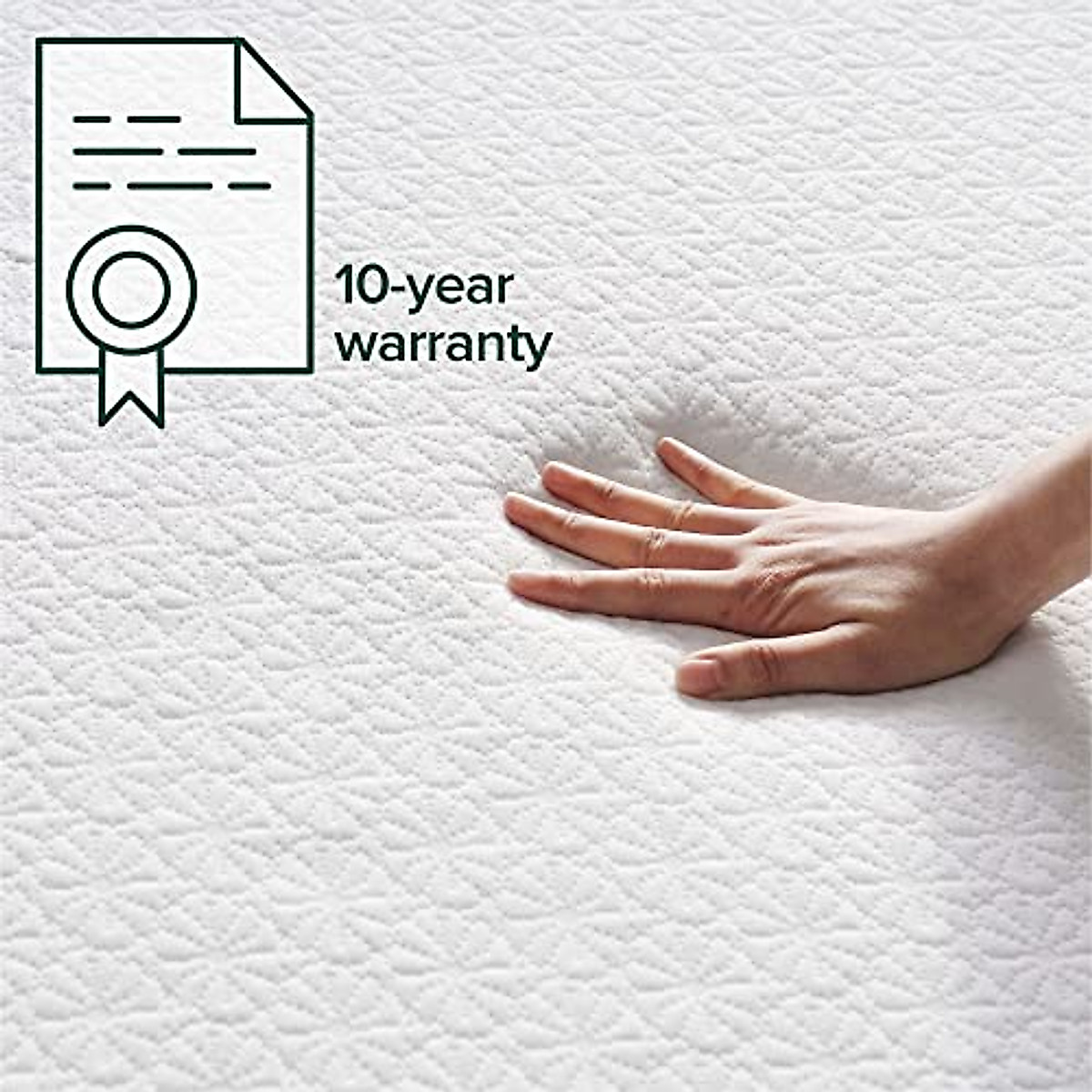 Zinus 8” Green Tea ActivFresh(R) Memory Foam Mattress, Bed-in-a-Box with Compact WONDERBOX Packaging, CertiPUR-US(R) Certified, Twin,White