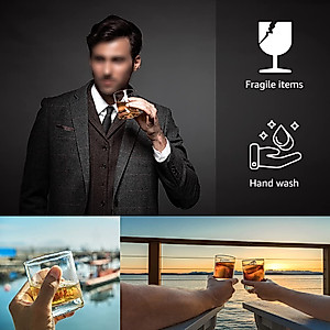 TOUNER The CatFather Whiskey Glasses, Funny Cat Whiskey Rocks Glass, Cat Lover Gifts For Him Cat Dads Cat Owner, Funny Birthday Gift For New Dad Daddy Stepdad, Unique Gift For Cat Lovers