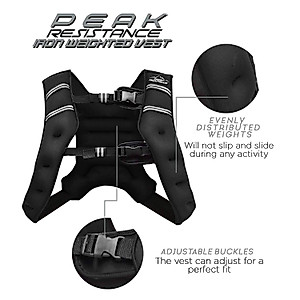 Aduro Sport Weighted Vest Workout Equipment, 4lbs/6lbs/12lbs/20lbs/25lbs Body Weight Vest for Men, Women, Kids (20 Pounds (9.07 KG))