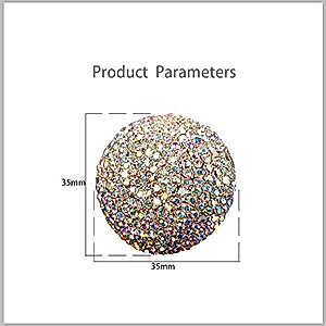 Boho Round CZ Cluster Ring for Women Gold Plated AB Crystal Wedding Promise Engagement Finger Rings Adjustable Comfort Fit Fashion Bohemian Birthday Christmas Cocktail Mother's Day Jewelry Gift