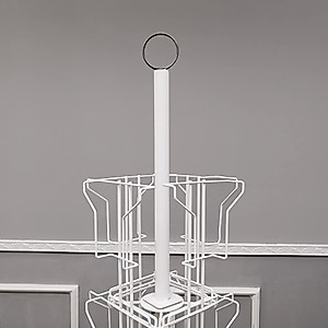 FixtureDisplays? 24-Pocket 5.5" Wide Pocket (Fits 5x7") Vertical Greeting Card Display Spinning Greeting Holiday Card Rack Floor Stand Pocket Size: 5.8"Wide X 8"High, 24 Pockets. 11703-Wht-NPF