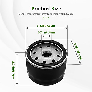 LOCOPOW 11013-7047 Air Filter & 49065-7007 Oil Filter & 21541500 Fuel Gas Filter Lawn Mower Tune Up Kit