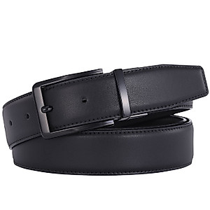 DJCAIZYY 1 3/8" (35mm) Reversible Belt Buckle Replacement Belt Buckle Square Buckles Black