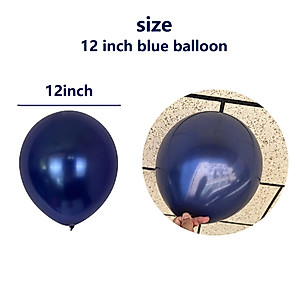 Tangser Pearl Night Blue Balloons, Navy Blue Balloons 12 inch, Dark Blue Balloon 100 Pcak, globos Azul Marino, Midnight Blue Ballons, Latex Balloon for Birthday Party Baby Shower Wedding Decorations