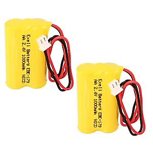 (2-Pack) Emergency/Exit Lighting Battery Fits and Replaces Custom-179 Custom179 BEL-179 BEL179 Exitronix 10010036 Exitronix 10010034 P/N6200RP 6200RP 6200 RP