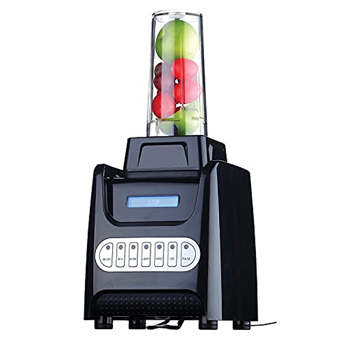 Ovente Kitchen Countertop Blender with Dispenser Stainless Steel Blade & 1.5L BPA-Free Portable Easy Clean Jar, 1000 Watt Base Powered Electric Mixer for Smoothie Protein Shakes, Black BLH1000B