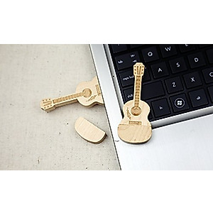 10 PCS Guitar Shaped Wood Memory Stick USB Flash Drive in Wood Box (2.0/16GB, Maple)