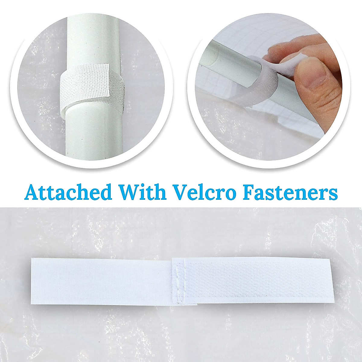 BenefitUSA Carport Side Wall for 10x20 Tent Garage, Replacement Canopy Sidewall White (Side Wall ONLY, Frame NOT Included)