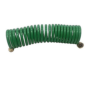 Recoil Hose Garden Hose EVA Curly Water Hose with Brass Connectors Watering Hose Coil Plastic Spring Hose Resistant Garden Coil Hose Self Coil Hose 25 FT, Green