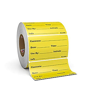 Dissolvable Food Labels for Glass, Plastic Metal, Wood - Washes Off No Residue - Food Prep and Rotation, Canning, Commercial Use and More! USA Made (1 Pack)