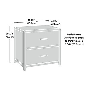 Sauder Pacific View Lateral File, Chalked Chestnut Finish