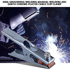 Bolsen 2pcs 300A/500A/800A Earth Ground Cable Clip Clamp Welding Manual Welder Electrode Holder Welding Processing Ground Clamp Professional Tools (300A)