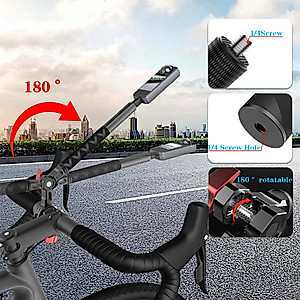 Motorcycle Bike Selfie Stick Handlebar Mount for Insta360,Motorcycle Clamp Mount Selfie Stick for Insta360 X4 X3 X2 X ONE RS R,GoPro,Perfect for Cycling Videos,Third-Person Bike Handlebar Mount Camera