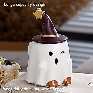 Kapley Halloween Coffee Cups, Mug, Pumpkin Cups, Festive Holiday Mugs, Ceramic Mug With Handle And Spoon, Perfect For Halloween Decor And Best Gifts For Coffee Lover (Smile)