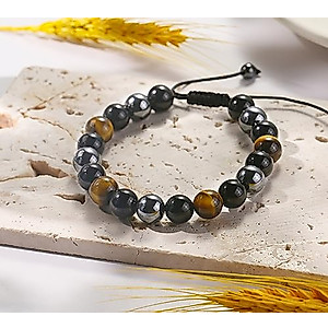 Beaded Bracelets For Boys As Back To School Gifts For Teenager, Triple Protection Bracelet For Inspirational Gifts, Handmade Mens Bracelet Teen Boys Gift Ideas For Birthday Gifts For Him