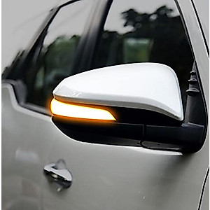 Auto-Tech 1 Pair Side Rearview Mirror Running Water Turn Signal Lamp Compatible For Toyota hynix 2015 + (Yellow Light)