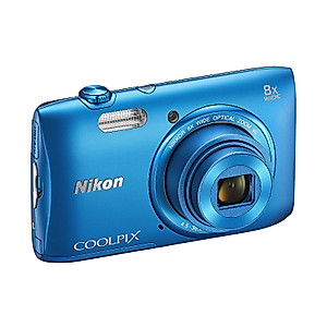 Nikon COOLPIX S3600 20.1 MP Digital Camera with 8x Zoom NIKKOR Lens and 720p HD Video (Blue) (Discontinued by Manufacturer)