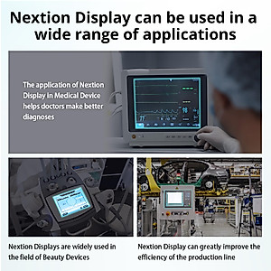 Nextion 3.5″ Enhanced HMI Display Module NX4832K035 Resistive LCD-TFT Touch Screen 480 * 320, Nextion Display with RTC Function and 8 Digital GPIOs, Suitable for 3D Printers, Vehicle HMI, etc.