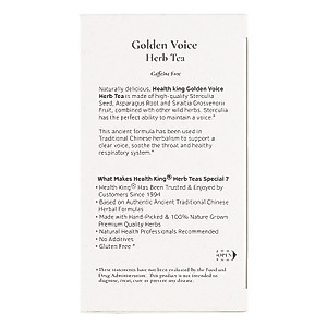 Health King Golden Voice Herb Tea, 20 Count
