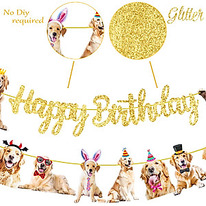 Golden Retriever Birthday Decorations 3Pcs Golden Retriever Birthday Party Banners Dog Birthday Decorations Puppy Dog Party Banners for Dog Birthday Party Supplies