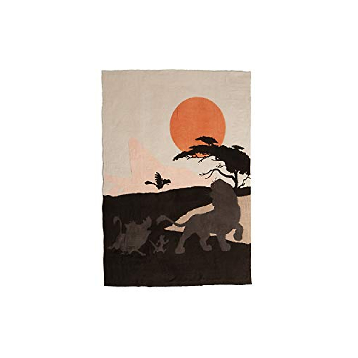 Barefoot Dreams CozyChic The Lion King Throw, Blanket, Stone Multi-54” x 72”