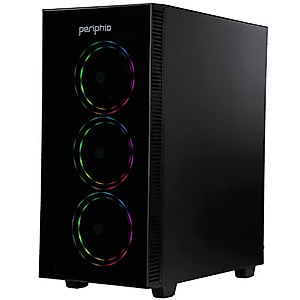 Periphio Terra Prebuilt Gaming PC - AMD Radeon Vega 8 Graphics | Ryzen 7 5700G (4.6GHz Turbo) | 1TB M.2 NVMe SSD | 16GB DDR4 RAM | Windows 10 Gaming Desktop Computer | WiFi + BT