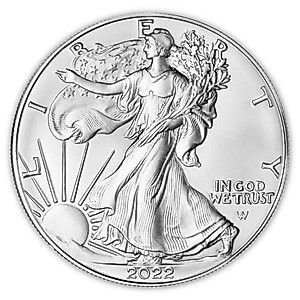 2022 1 oz American Silver Eagle Brilliant Uncirculated with a Certificate of Authenticity $1 BU