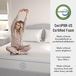 Martha Stewart SleepComplete Queen Mattress in a Box, Medium-Firm Pocket Spring and Foam Hybrid Mattress, Dual-Action Cooling, 5-Zones, Coolweave Cover,12", White