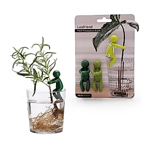 Leafriend: Plant Propagation Buddy; Plant Support for Sprouts, Stems, Shoots, and Cuttings; 3 Cute Plant Supports for a Plant Propagation Station or an Indoor Garden; Plant Lover Gifts by Peleg Design