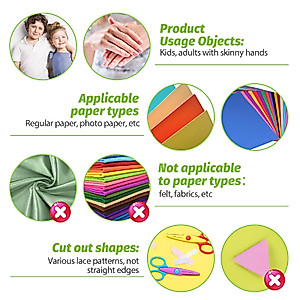 UCEC Craft Scissors Decorative Edge, Zig Zag Scissors, Kids Scissors, Safety Scissors, Design Pattern Scissors for Kids Toddler Adults, Crafting Scrapbooking Supplies for School, 6 Pack