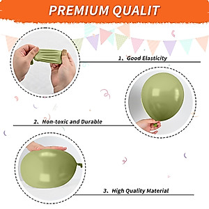 Sage Green Brown Balloons, Fall Balloons Orange Brown Yellow Balloons Burgundy balloons for Thanksgiving Wild Woodland Theme Party Birthday Baby Shower Wedding Bridal Shower Anniversary Decorations