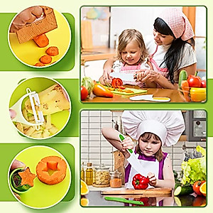 13 Pieces Montessori Kitchen Tools for Toddlers-Kids Cooking Sets Real-Toddler Safe Knives Set for Real Cooking with Plastic Toddler Safe Knives Crinkle Cutter Kids Cutting Board