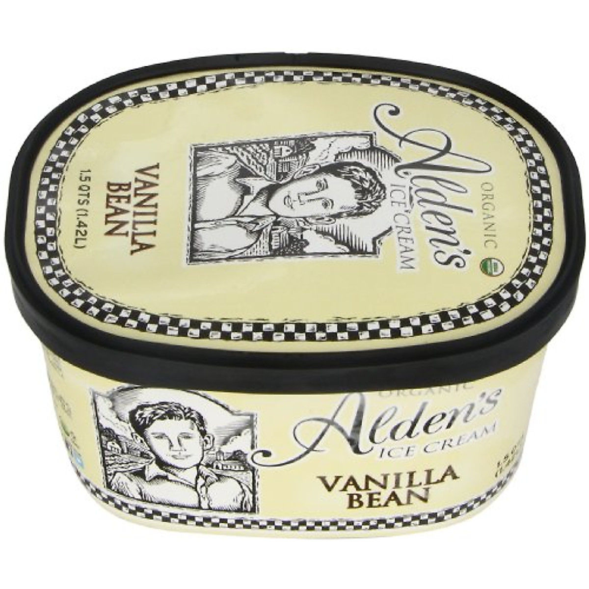 Alden's, Organic Vanilla Bean Ice Cream, 48 oz (Frozen)